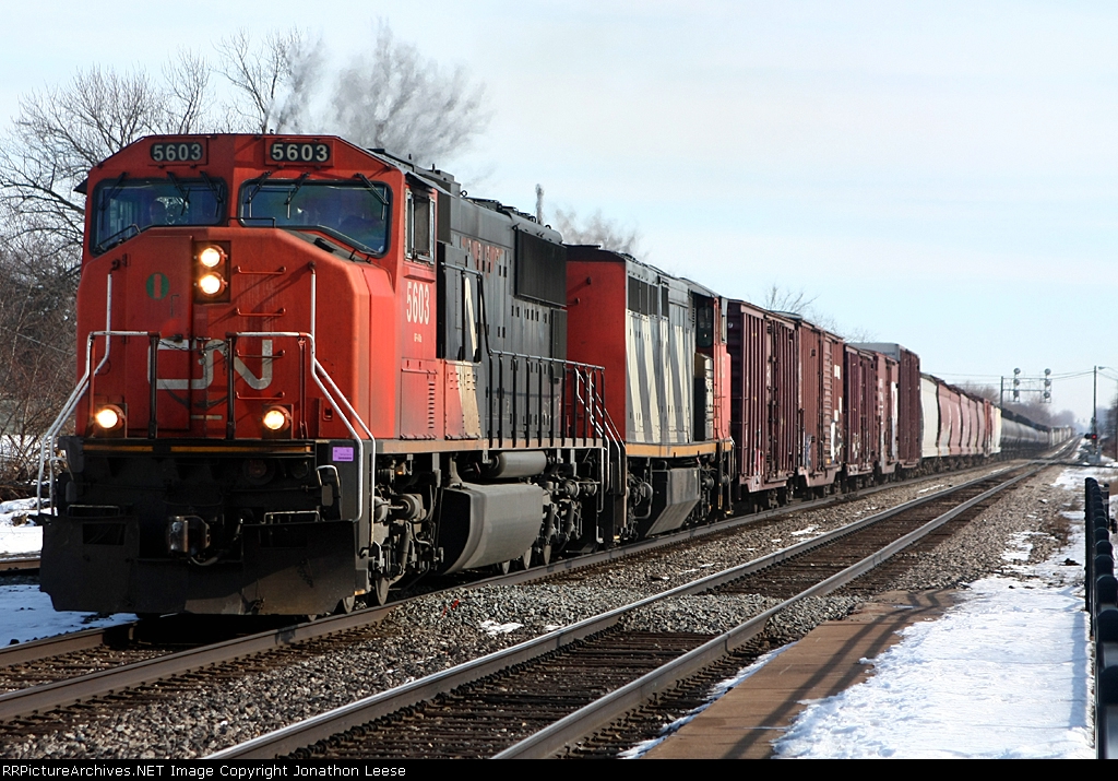 CN 5603 leads a westbound